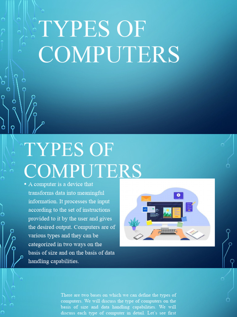 Types of Computers | PDF | Personal Computers | Supercomputer