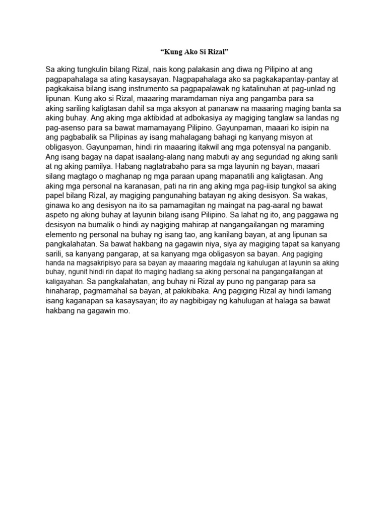 Kung Ako Si Rizal | PDF