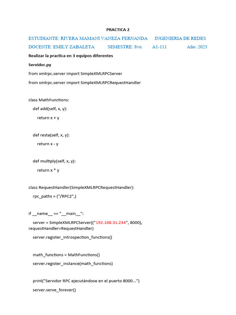 Practica 2-Clase 5 | PDF | Python (lenguaje de programación) | Programación de computadoras