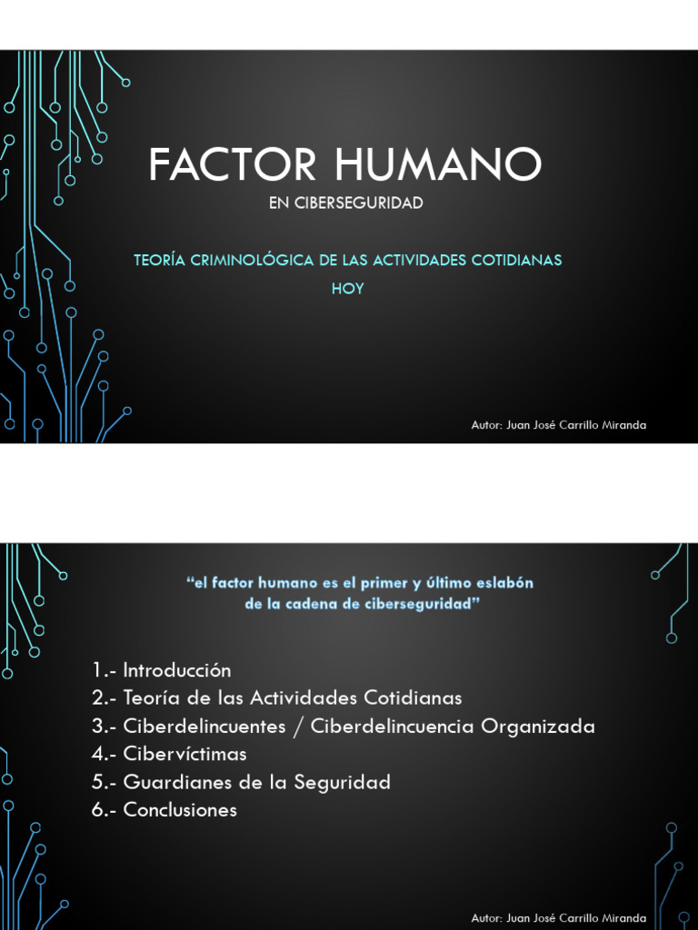 Ciberseguridad y Factor Humano | PDF | Cibercrimen | La seguridad informática