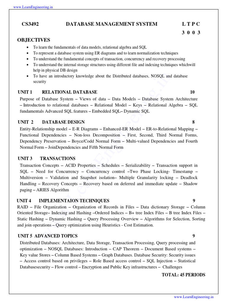 Dbms 2 Marks New | PDF | Databases | Relational Database