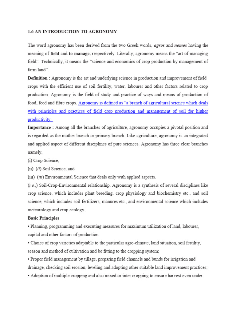 Agronomy Precise | PDF | Agriculture | Agronomy