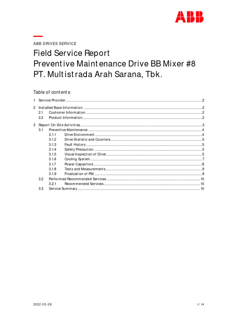 Field Service Report ACS1k - SN 5607 BB 8 | PDF | Diode | Capacitor