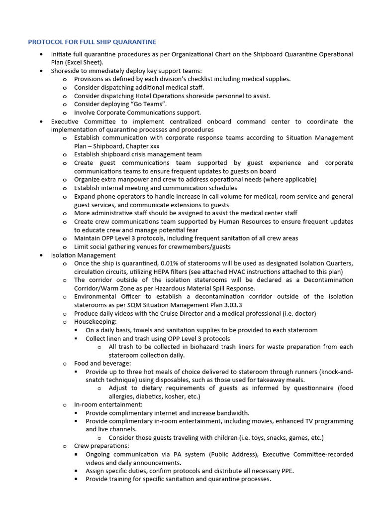 Protocol For Full Ship Isolation and Psychological Assistance - en ...