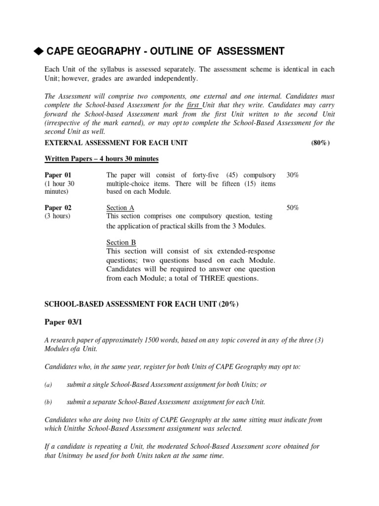 Internal Assessment (SBA) Guidelines | PDF | Educational Assessment ... Internal Assessment (SBA) Guidelines | PDF | Educational Assessment ...