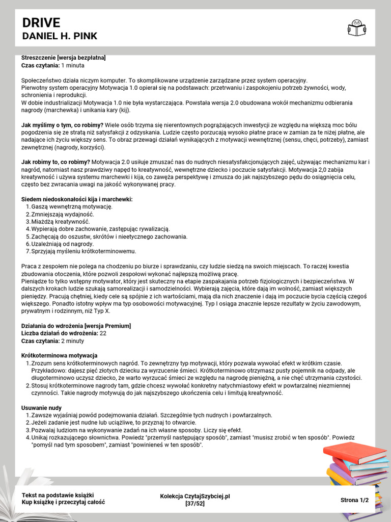 37 52 Daniel H. Pink - Drive | PDF