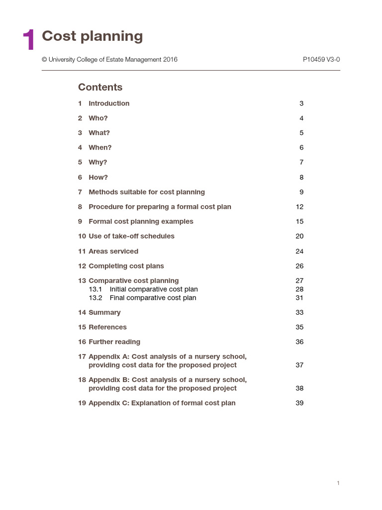 NRM1 Formal Cost Planning Guide | PDF | Specification (Technical ...
