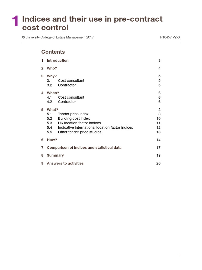 Paper 10457 v2-0 - Indices and Their Use in Pre-Contract Cost Control ...