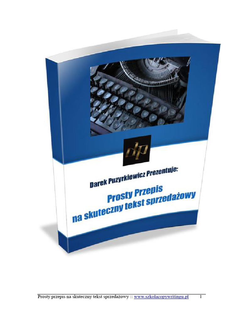 Prosty Przepis Na Skuteczny Tekst Sprzedażowy | PDF