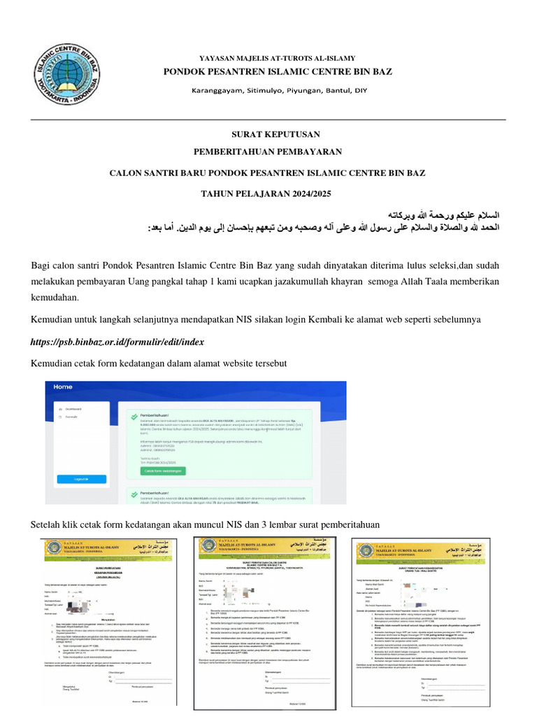 Surat Pemberitahuan Pembayaran NEW REV | PDF