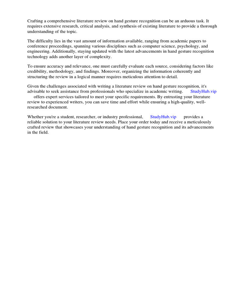 Hand Gesture Recognition Literature Review Pdf Computer Vision Deep Learning