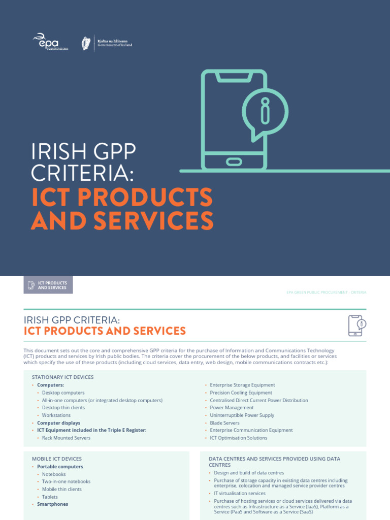 EPA GPP Criteria ICT 2022 04 | PDF | Data Center | Cloud Computing