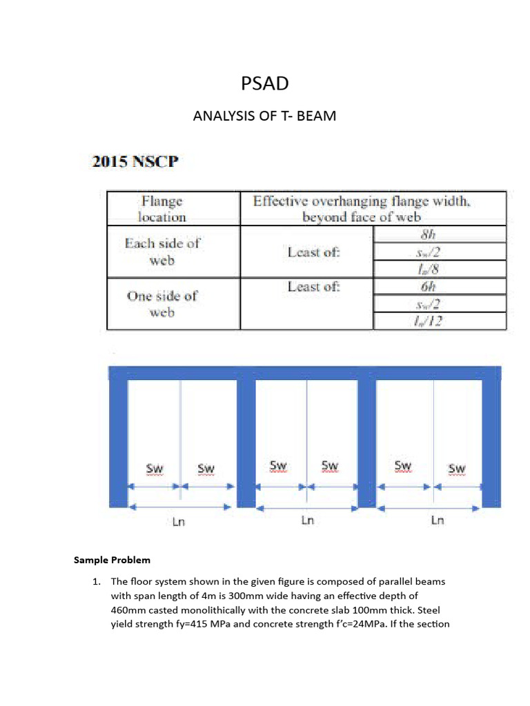 T-Beam Structural Analysis Guide | PDF