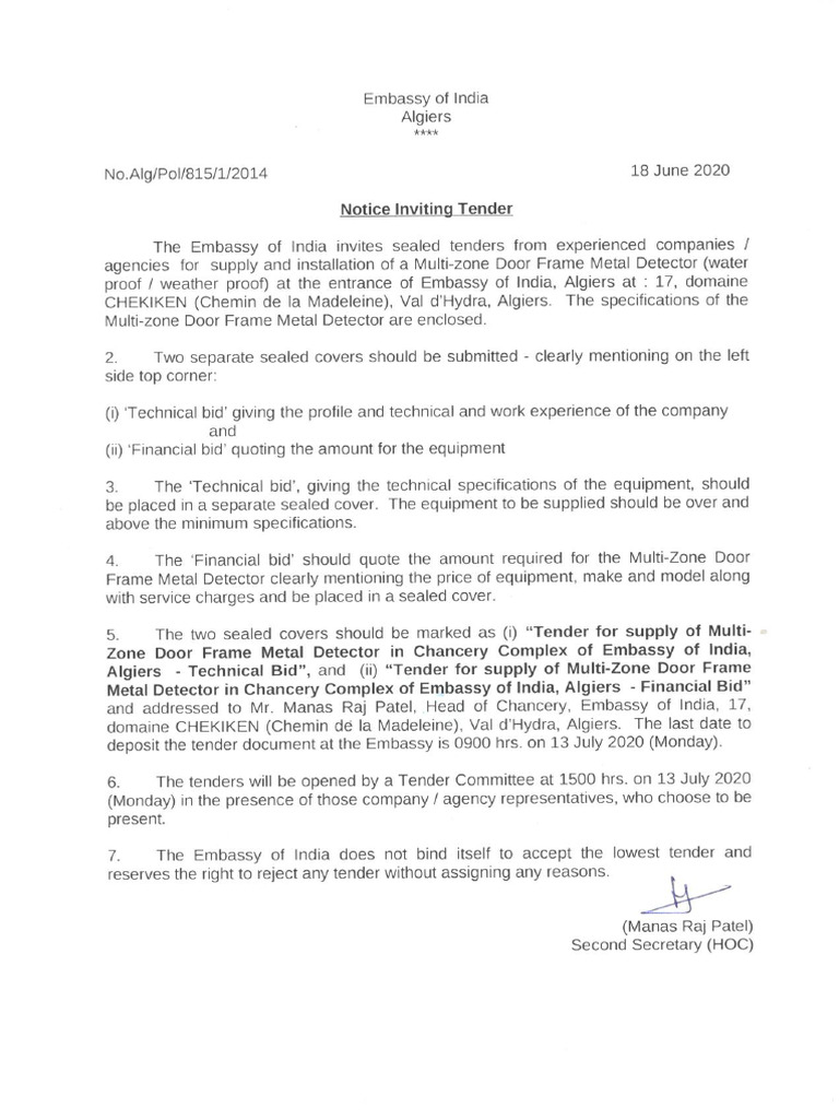 Multi-Zone Door Frame Metal Detector (DFMD) 18juin2020 | PDF