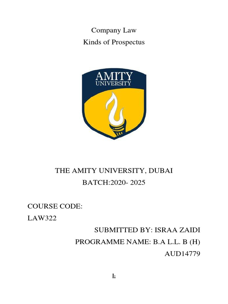Kinds of Prospectus | PDF | Prospectus (Finance) | Initial Public Offering