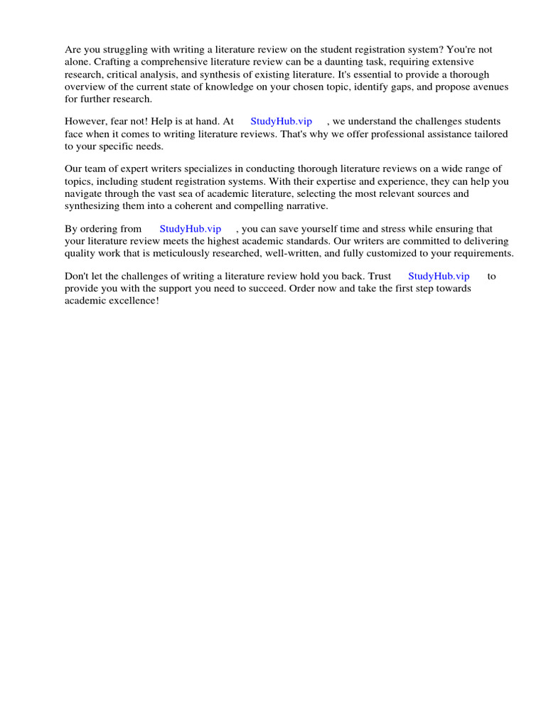 Literature Review On Students Registration System | PDF | Literature Review | Qualitative Research