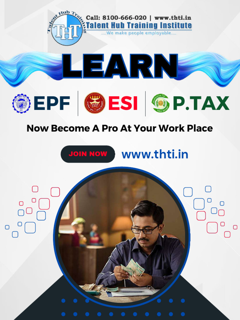 PF ESI P.tax Brochure _THTI-Kol | PDF | Taxes | Payments