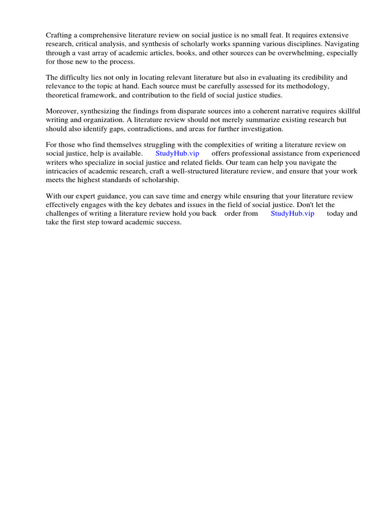 Social Justice Literature Review | PDF | Social Justice | Literature Review