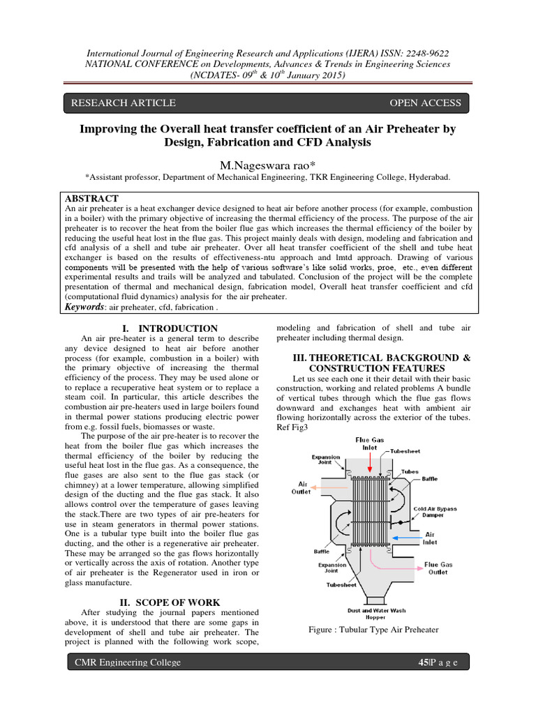 Air Preheater Design | PDF | Classical Mechanics | Process Engineering