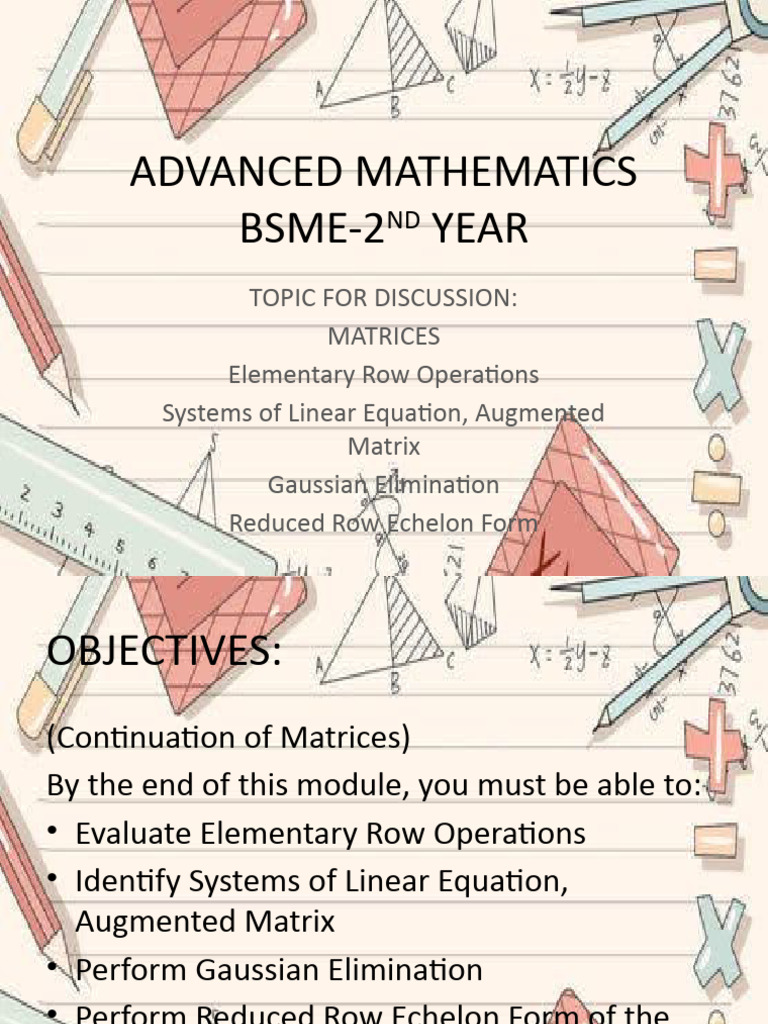 AdMath-2.-Matrix-2 | PDF | Mathematics | Algorithms