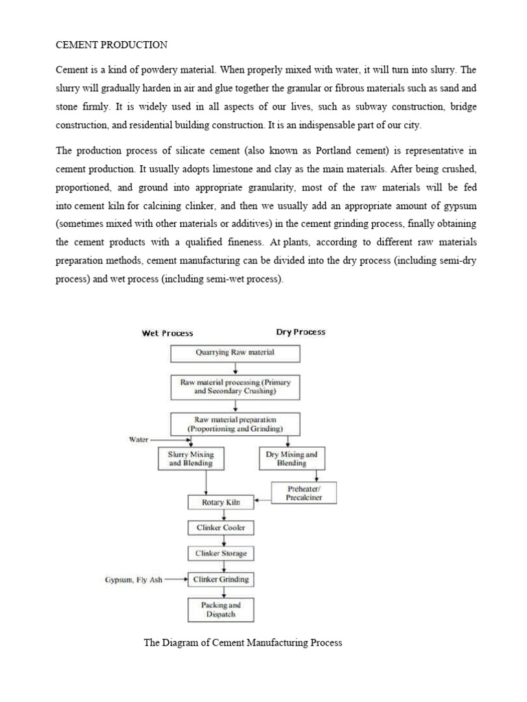 Wet Process of Cement Manufacture | PDF | Cement | Industrial Processes