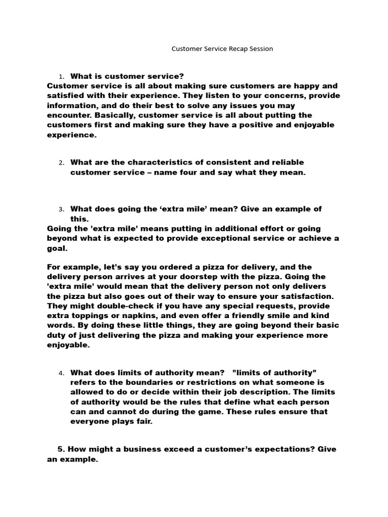 CS Recap Questions | PDF | Consumer Protection | Business