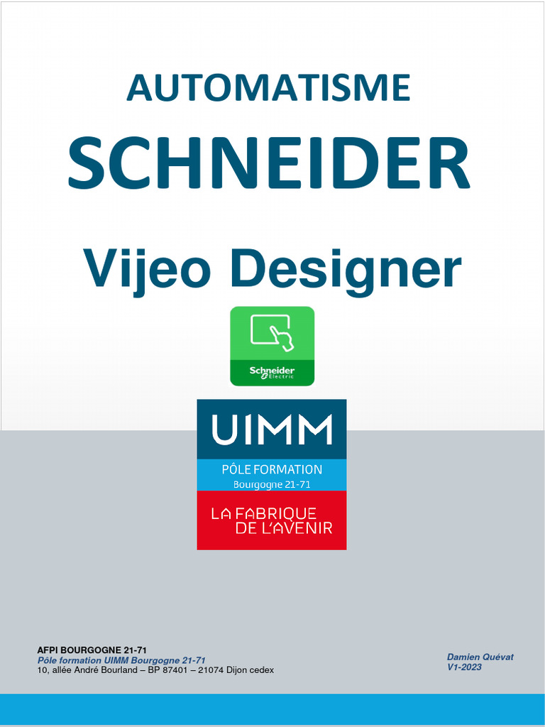 Guide Vijeo Designer Schneider | PDF | USB | Écran à cristaux liquides