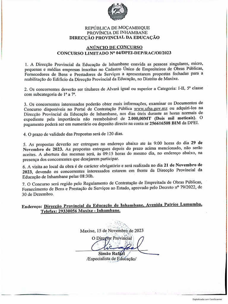 Anucio de Concurso | PDF