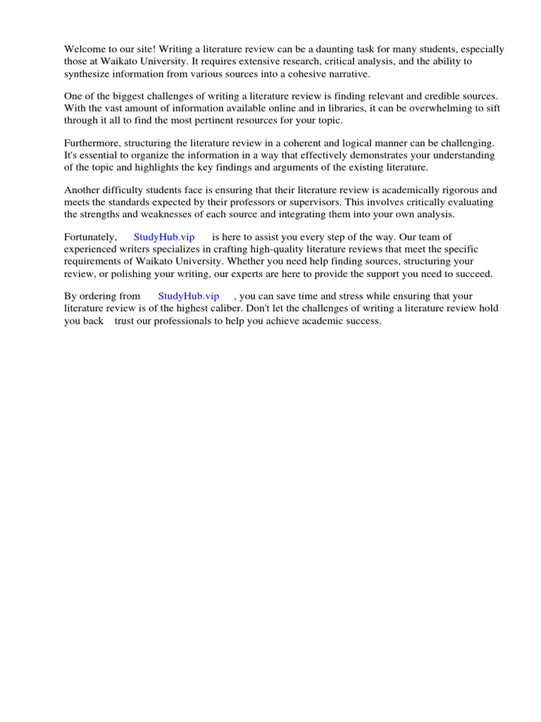 Literature Review Waikato University | PDF | Postgraduate Education ... Literature Review Waikato University | PDF | Postgraduate Education ...
