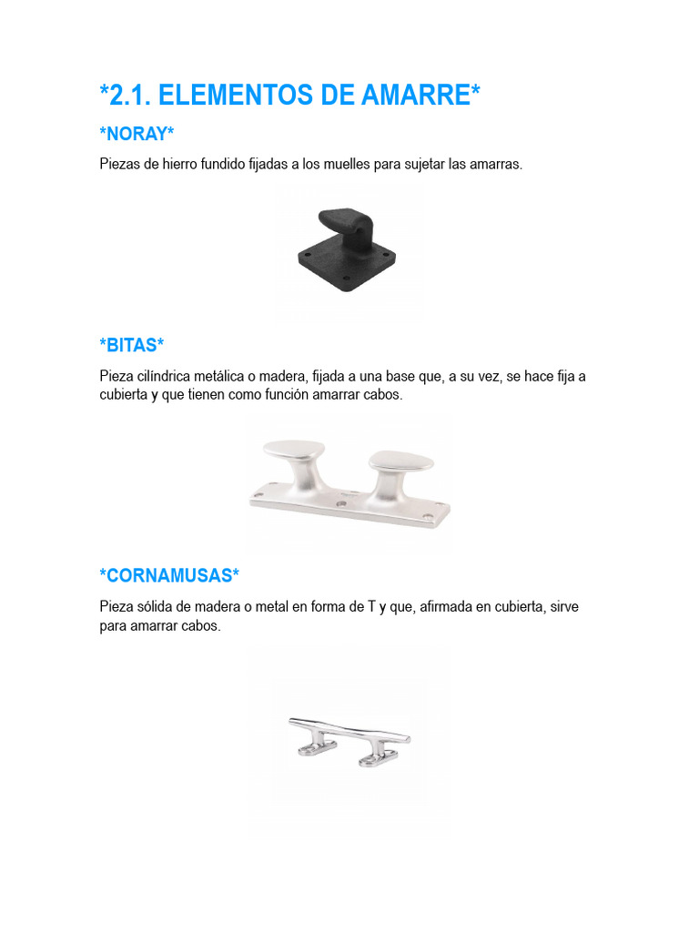 Nudos y elementos de fondeo marítimo | PDF | Ancla | Nudo