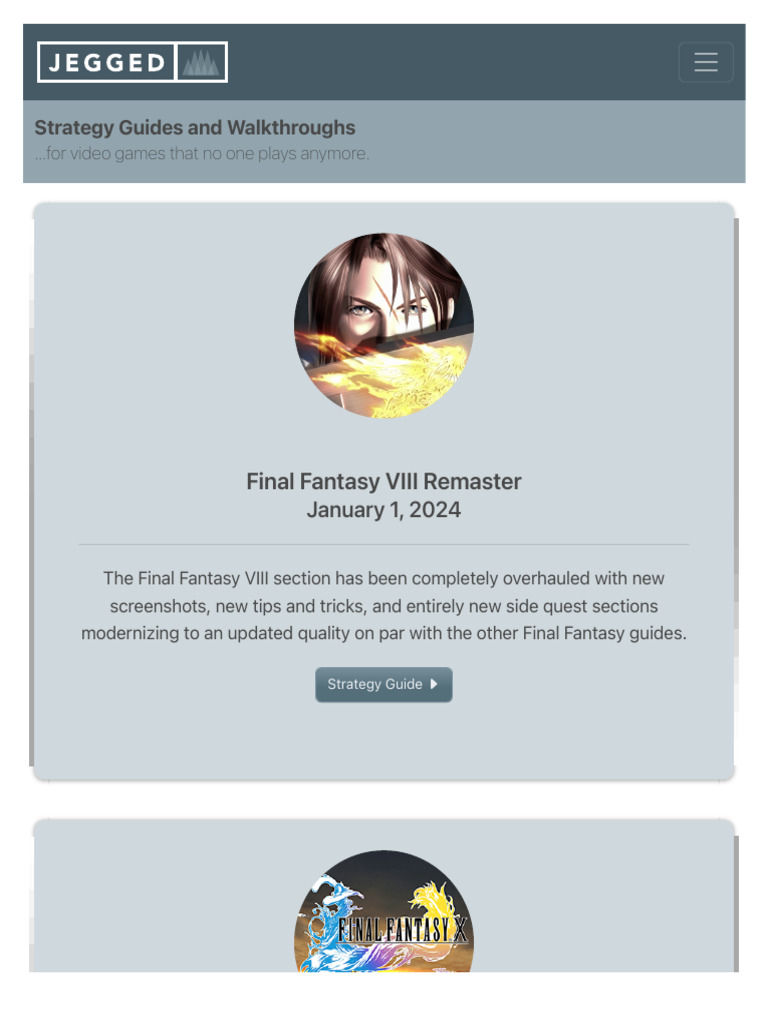 Final fantasy guide 8 | PDF | Final Fantasy | Strategy Guide