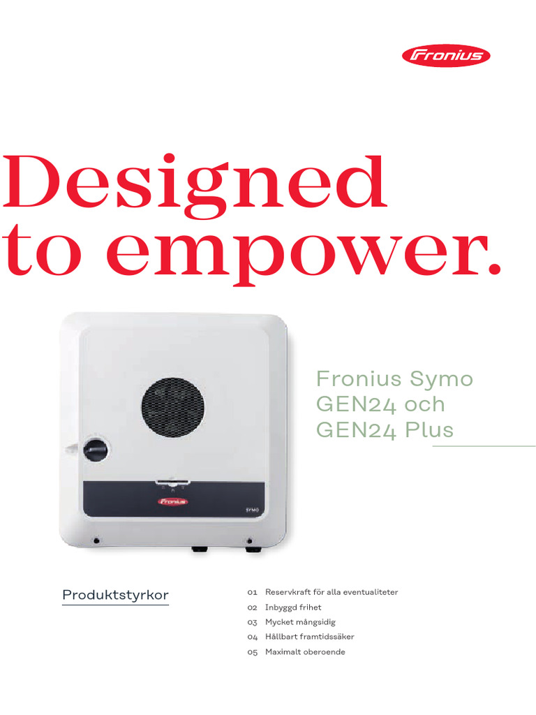 Se Ds Fronius Symo Gen24 Gen24plus 3 to 10 Kw Sv | PDF