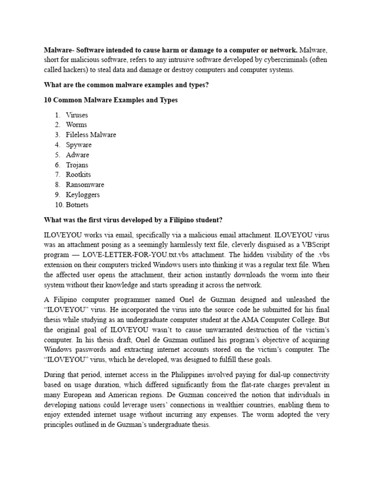 Mal Ware | PDF | Malware | Computer Virus