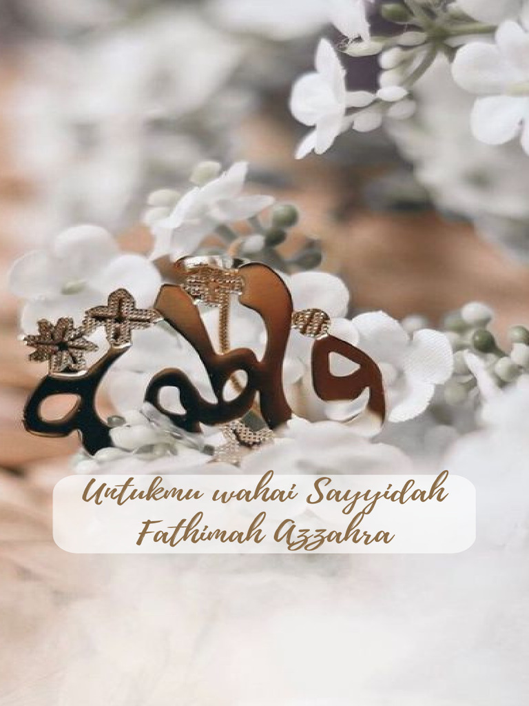 Menghormati Sayyidah Fathimah Az-Zahra | PDF | Agama & Spiritualitas ...