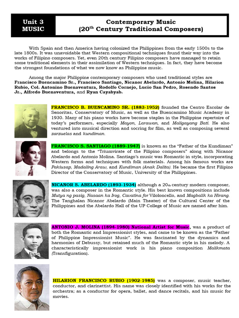 Unit 2 Music Handouts | PDF | Orchestras | Opera