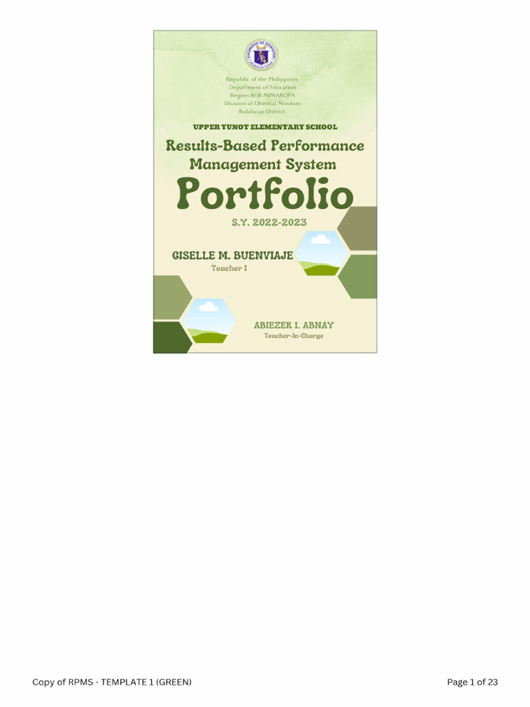 Rpms - Template 1 (Green) | PDF