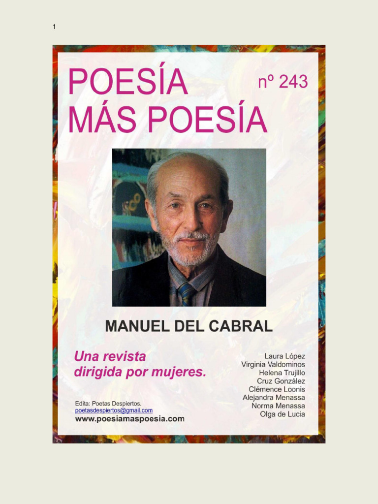 Manuel Del Cabral en Poesia Mas Poesia | PDF
