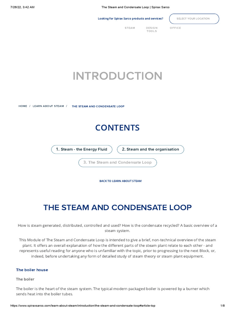 Overview of Steam and Condensate Loop | PDF | Boiler | Steam