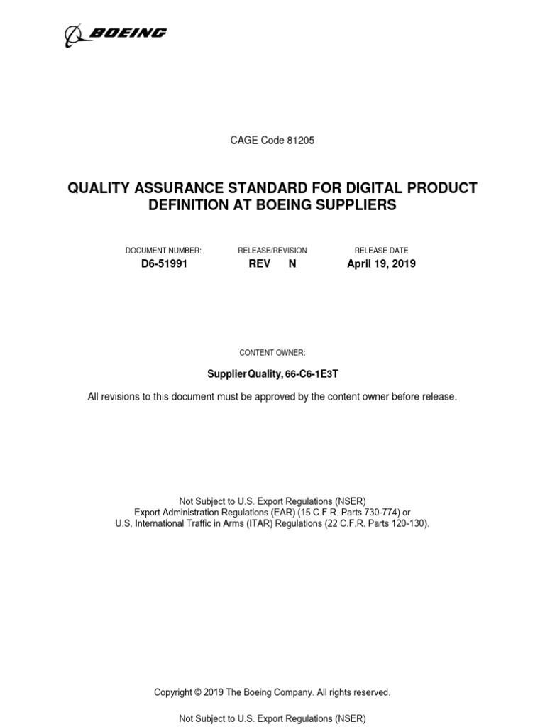Quality Assurance Standard For Digital Product Definition at Boeing ...
