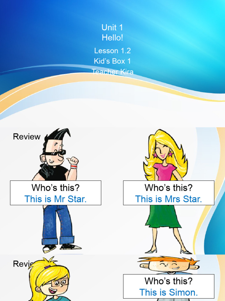 Unit 1 - Hello! 1.2 | PDF | Language Arts & Discipline | Lifestyle