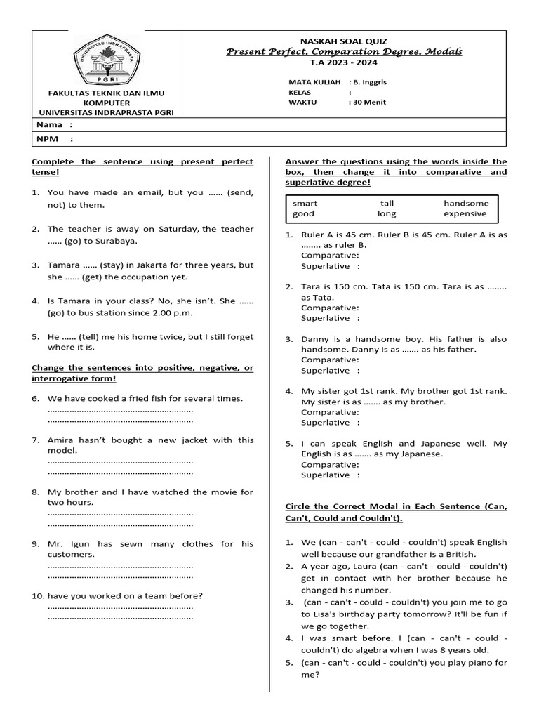 Mini Quiz Before Final Test | Download Free PDF | Linguistics
