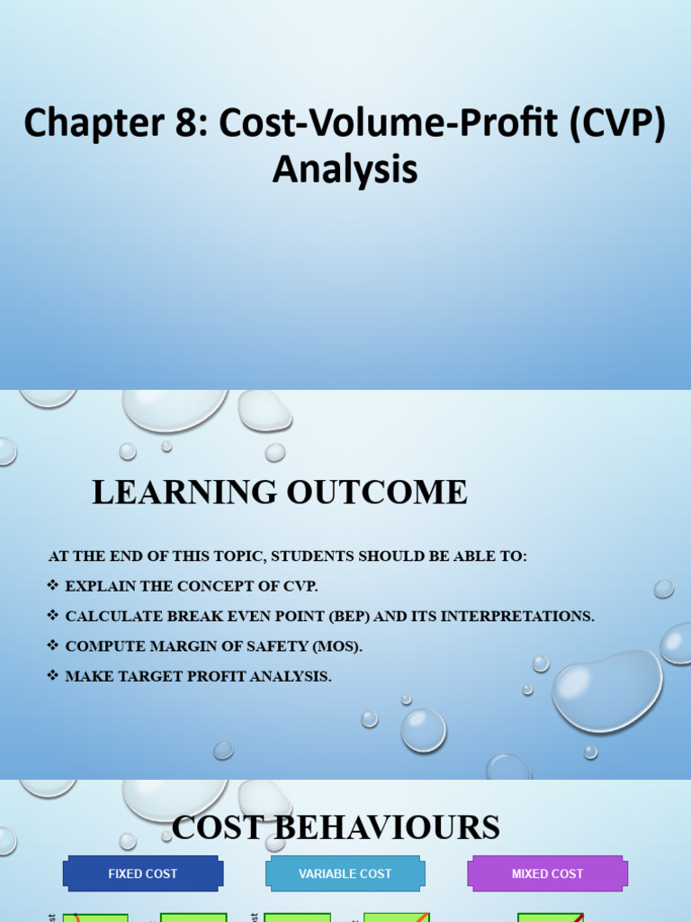 Chapter-8-CVP-Analysis | PDF | Pricing | Economics
