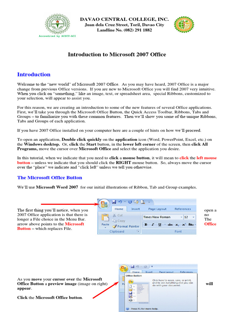 Microsof Word LESSON 10-12 | PDF | Window (Computing) | Microsoft Office