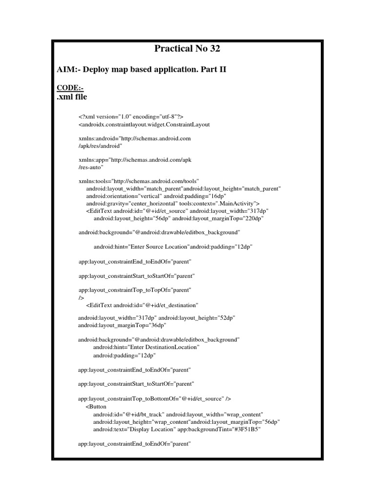 Practical No 32 | Download Free PDF | Android (Operating System ... Practical No 32 | Download Free PDF | Android (Operating System ...