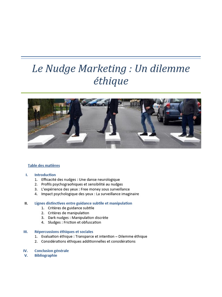 Nudge Marketing : Éthique et Manipulation | PDF | Psychologie ...