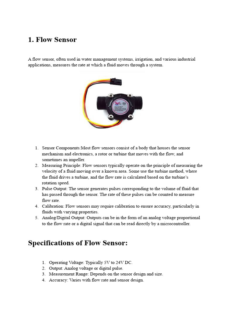 Sensors | PDF | Flow Measurement | Electric Motor