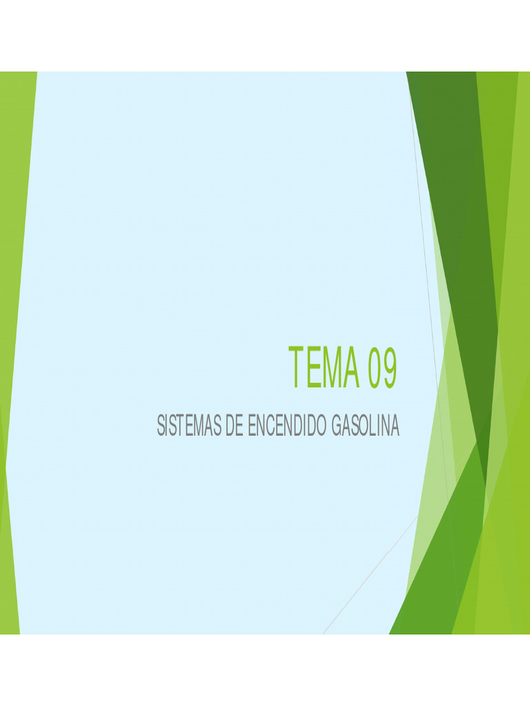 TEMA 09 Sistema de Encendido | PDF | Distribuidor | Electricidad