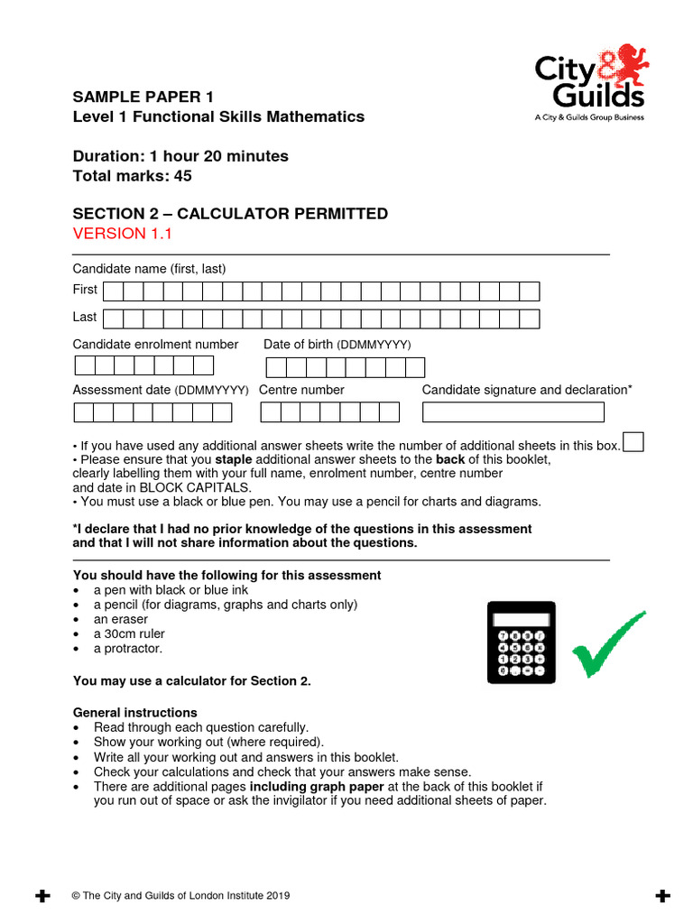 Paper 1 Calc | PDF | Teaching Methods & Materials