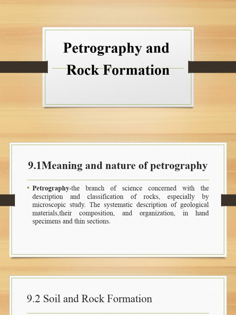 Petrography-and-Rock-Formation PPT | PDF | Rock (Geology) | Gemstone