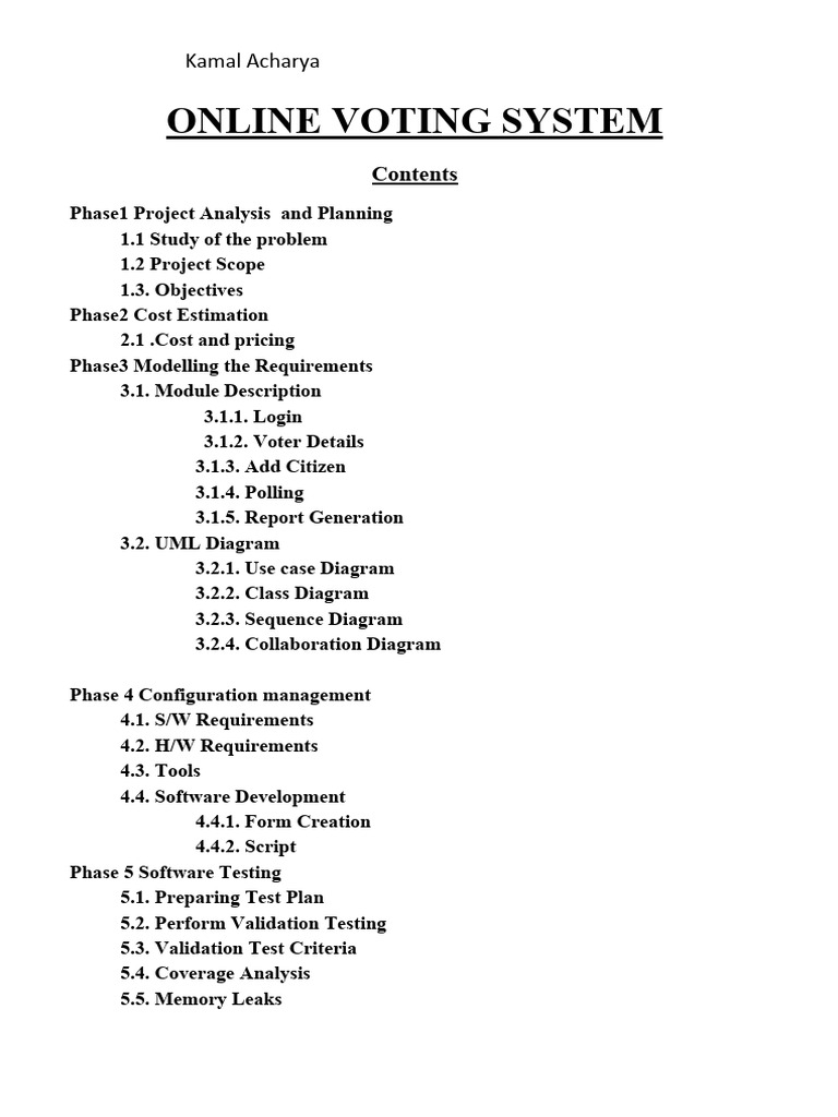 UML Diagrams for Online Voting System | PDF | Use Case | Unified ...